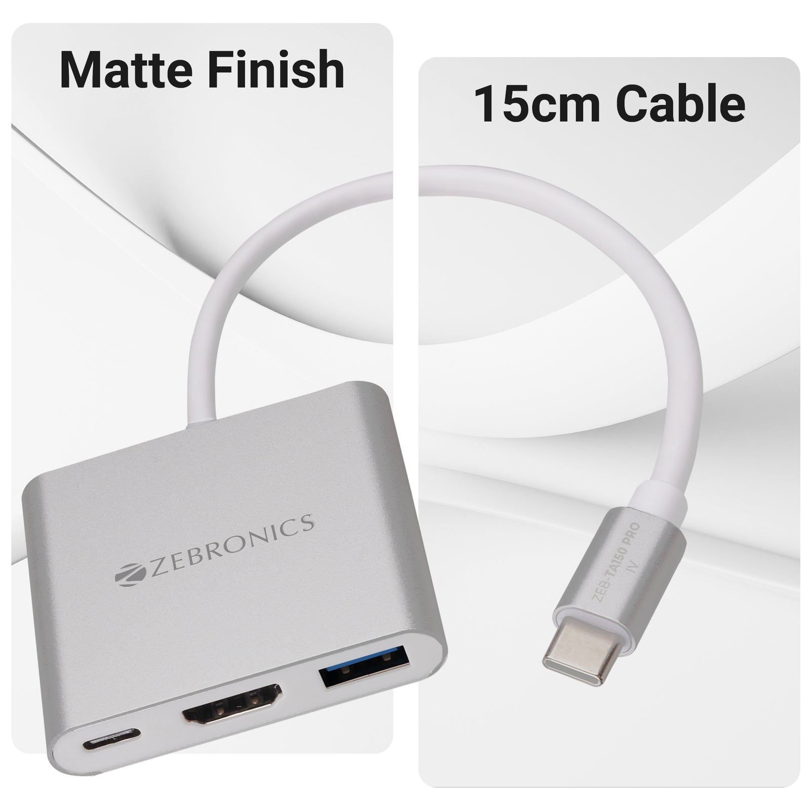 Zebronics TA150 Pro Type C Multiport Adapter