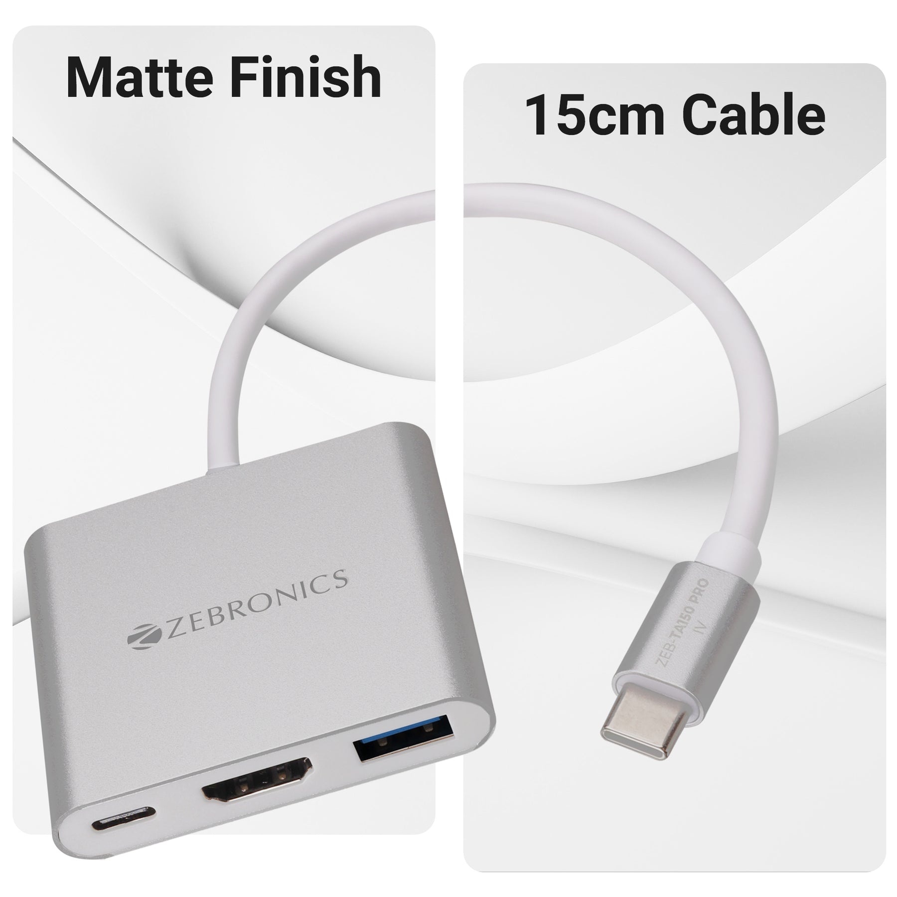 Zebronics TA150 Pro Type C Multiport Adapter