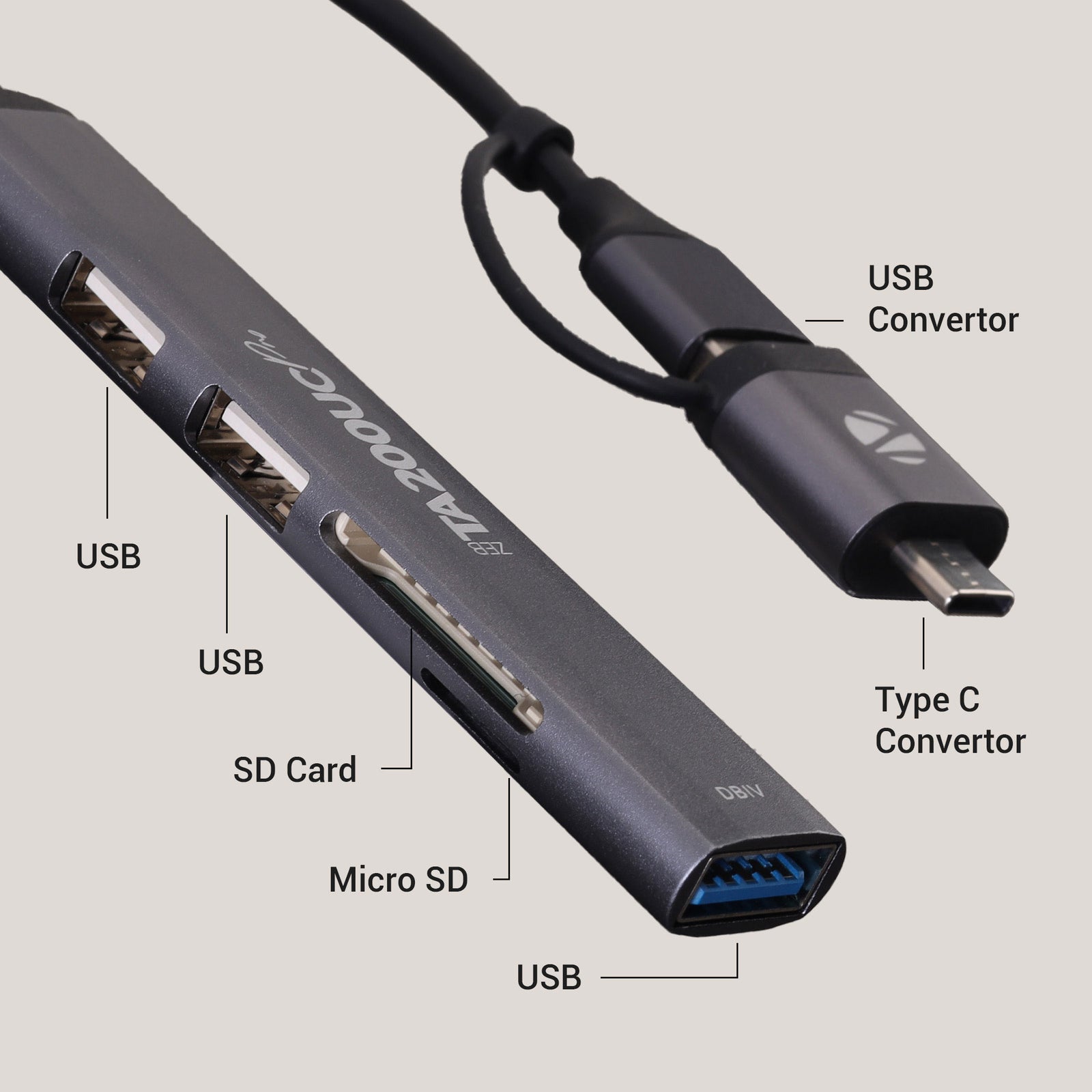 Zebronics TA200UC Pro Multiport Hub