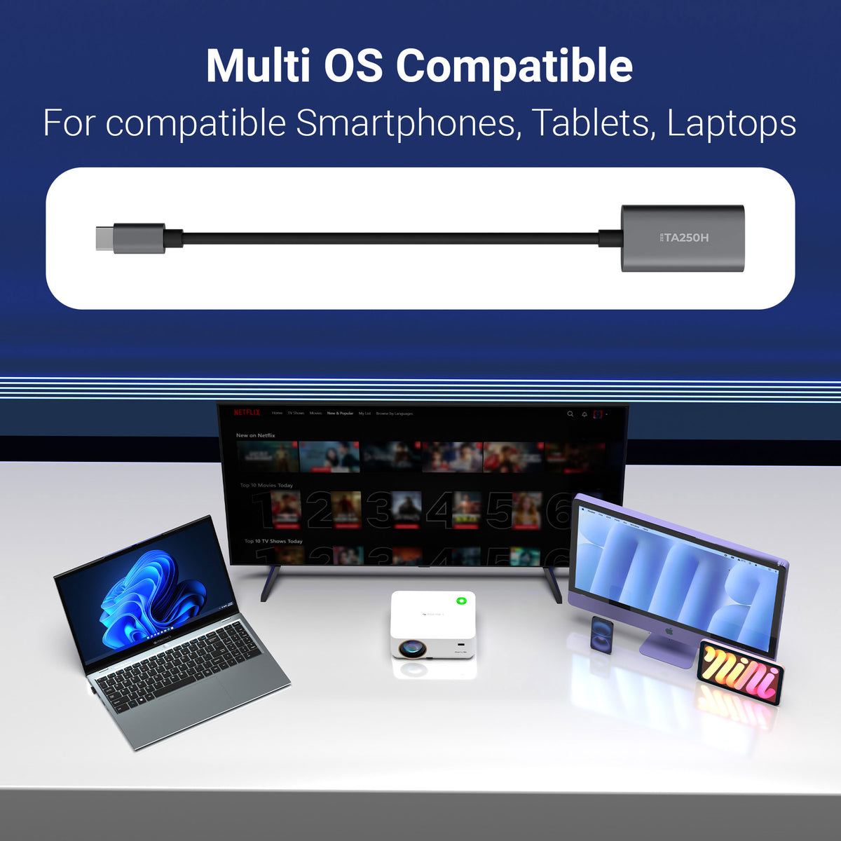 Zebronics TA250H Type C to HDMI Converter