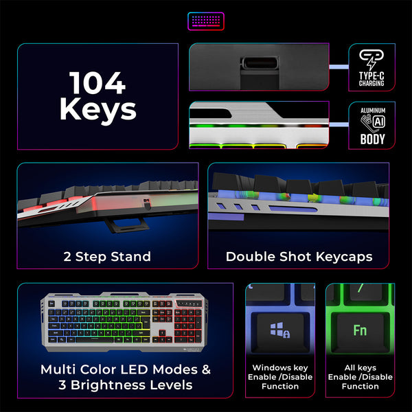 Zebronics Transformer Pro Gaming Keyboard & Mouse Combo