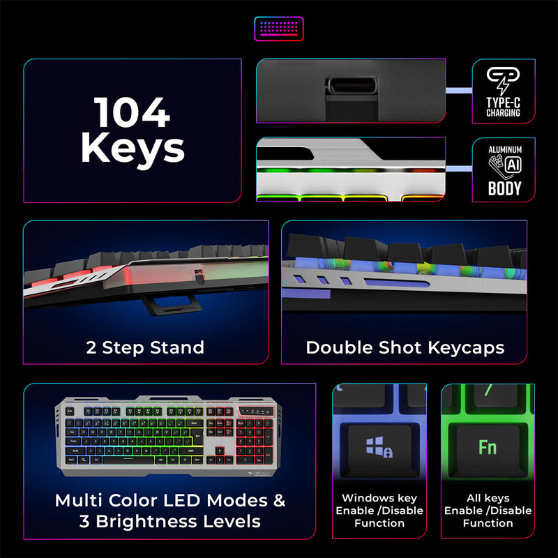 Zebronics Transformer Pro Gaming Keyboard & Mouse Combo