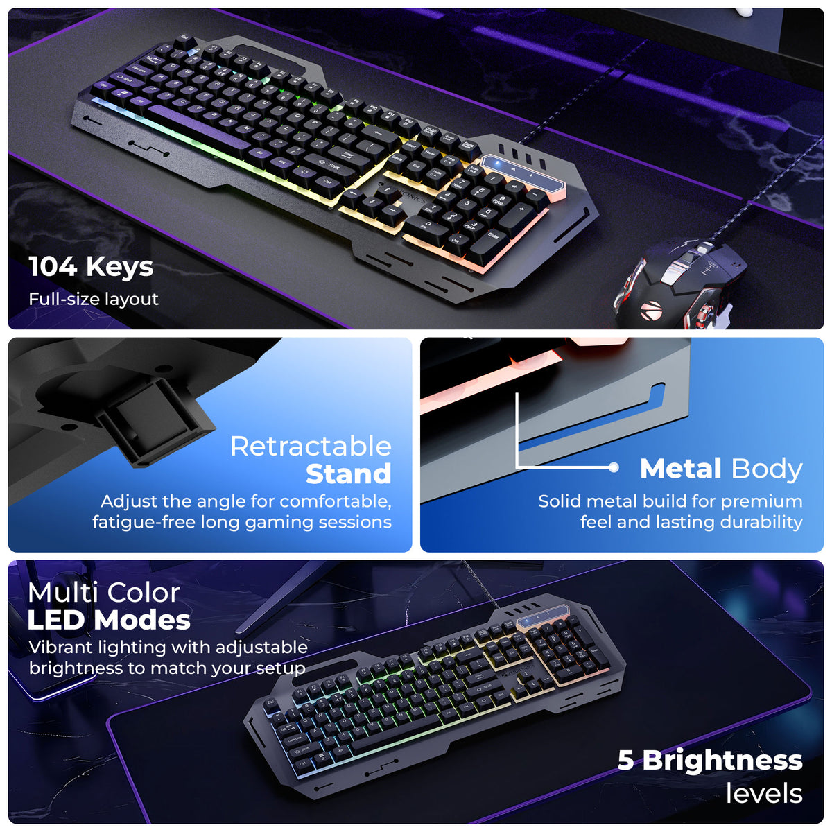 Zebronics Transformer 3 Wireless Gaming Keyboard & Mouse Combo