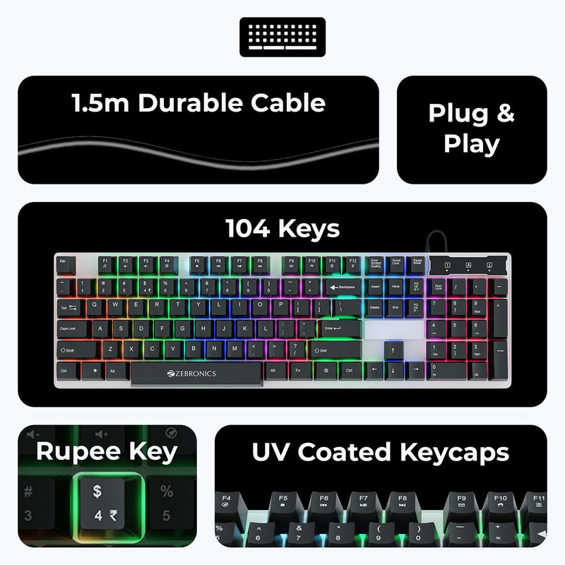 Zebronics Trion Gaming Keyboard & Mouse Combo