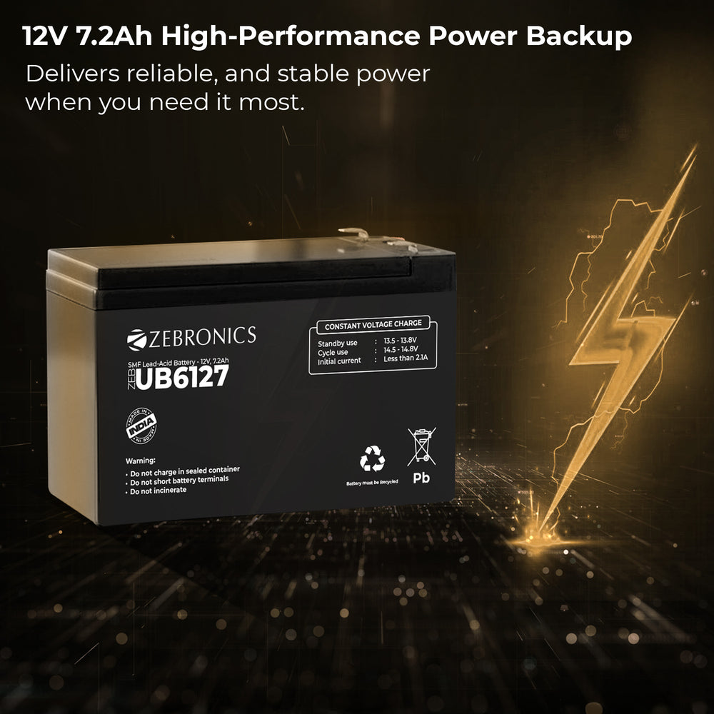 Zebronics UB6127 - SMF Lead-acid battery