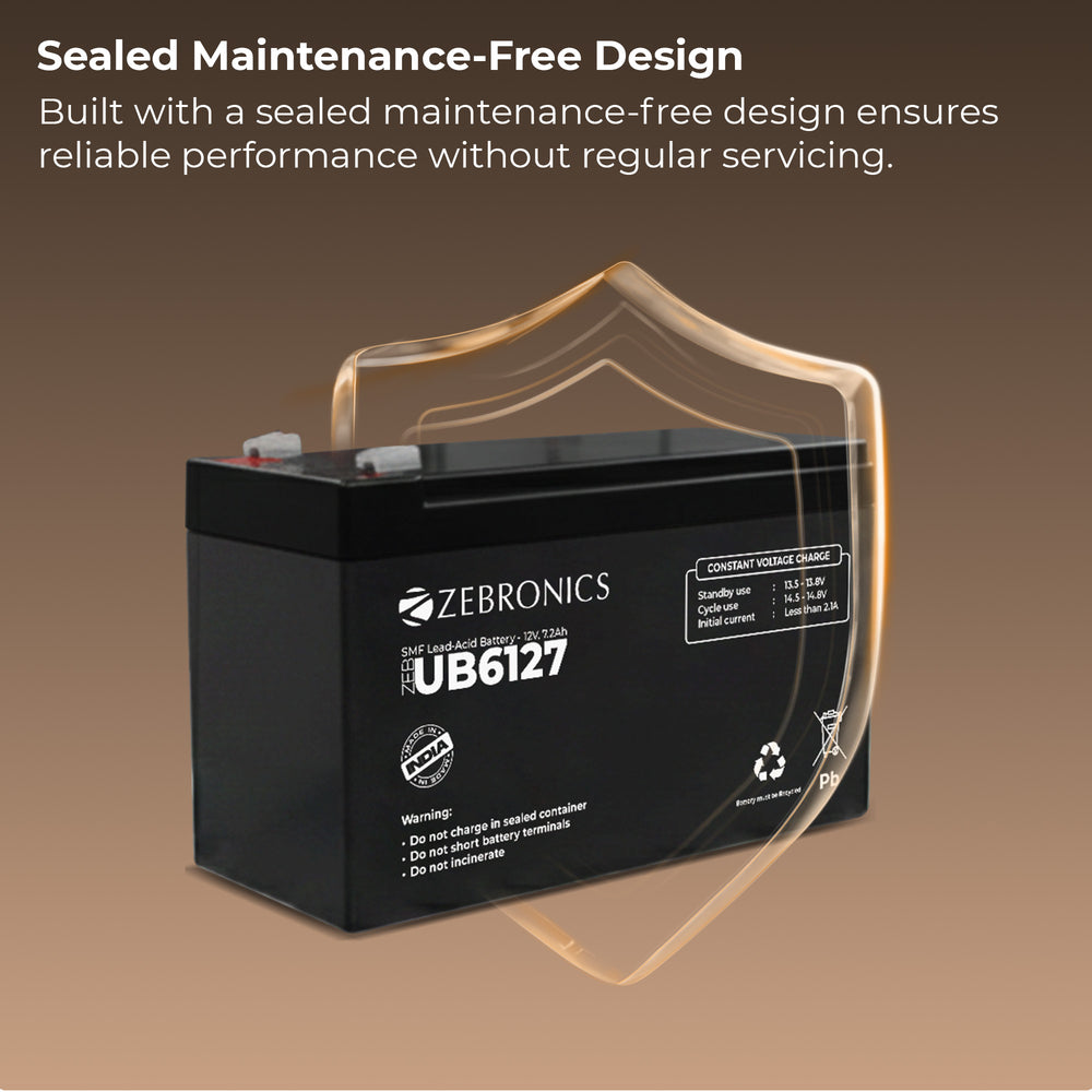 Zebronics UB6127 - SMF Lead-acid battery