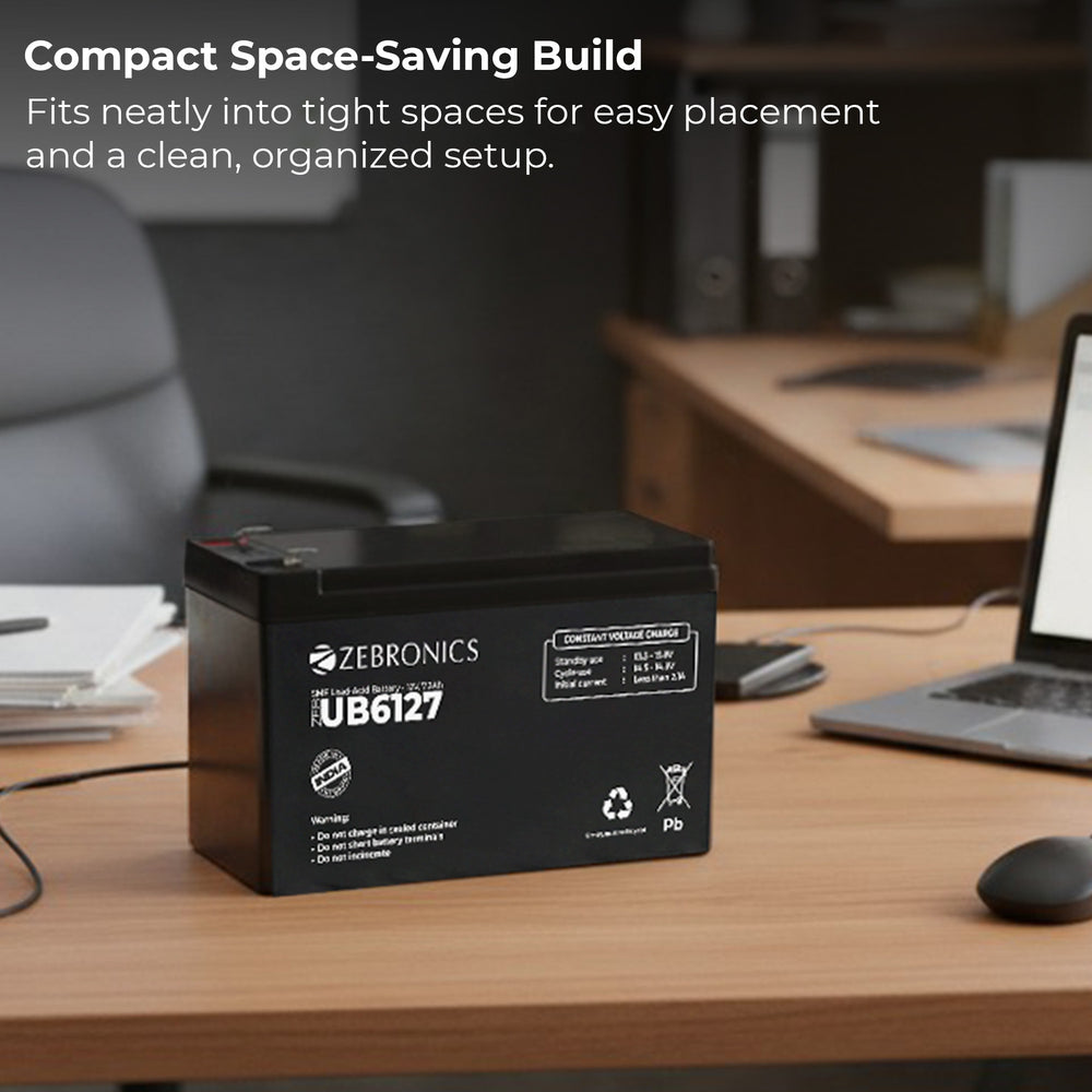 Zebronics UB6127 - SMF Lead-acid battery