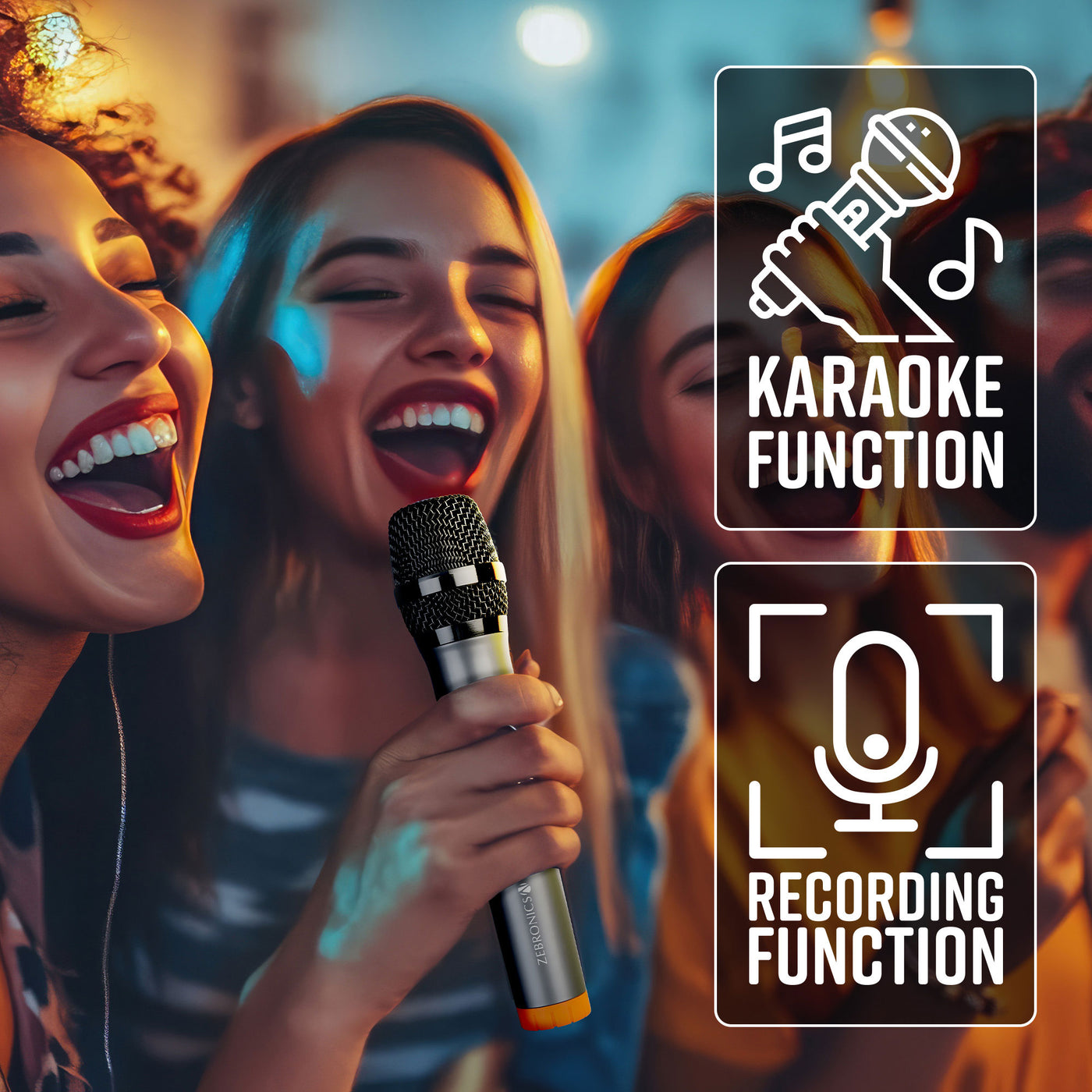 Zebronics Vox DJ Speaker - 220W, dual mic, mic control