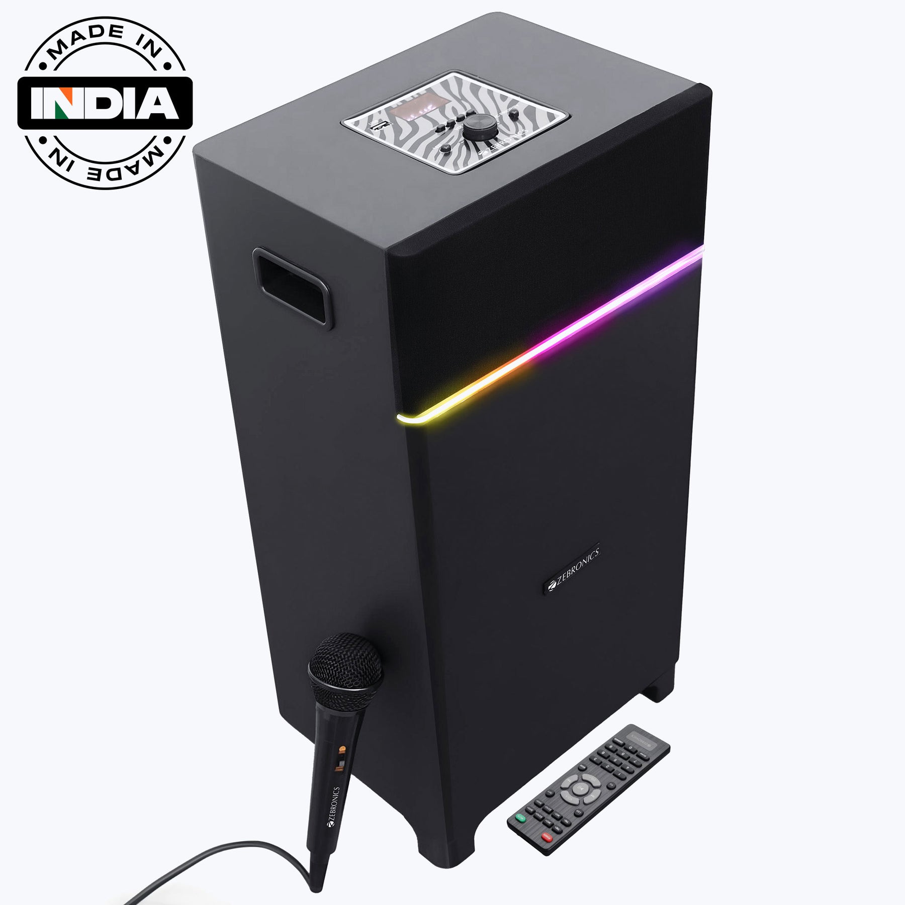 Zebronics Beast 501 Tower Speaker - 80W, LED, Wireless