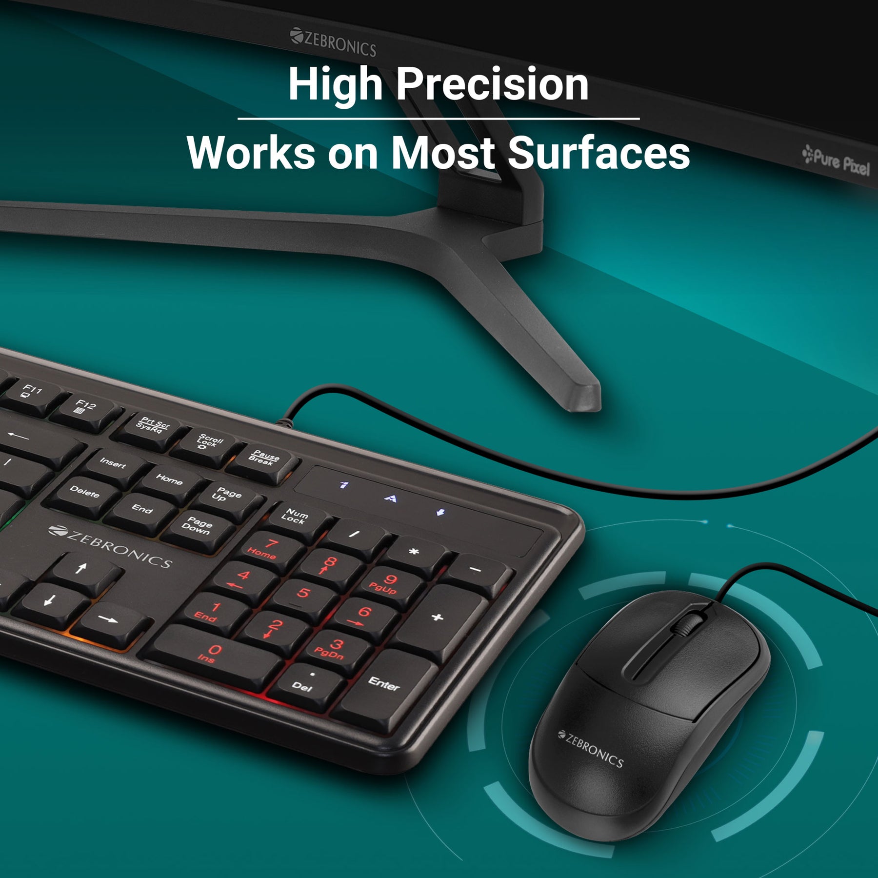 Zebronics Comfort + Wired Mouse