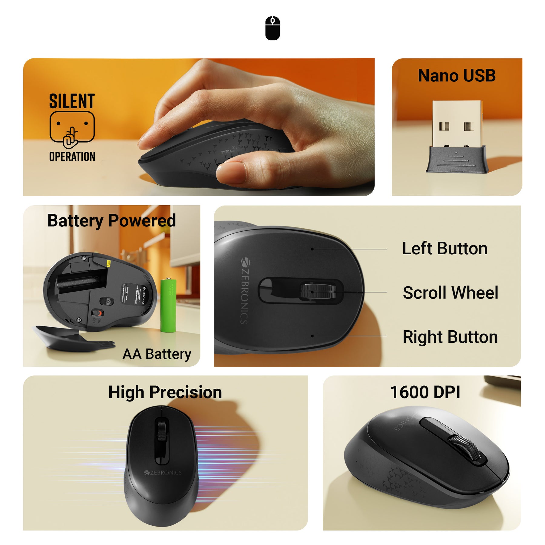 Zebronics Companion 201 Wireless Keyboard and Mouse combo