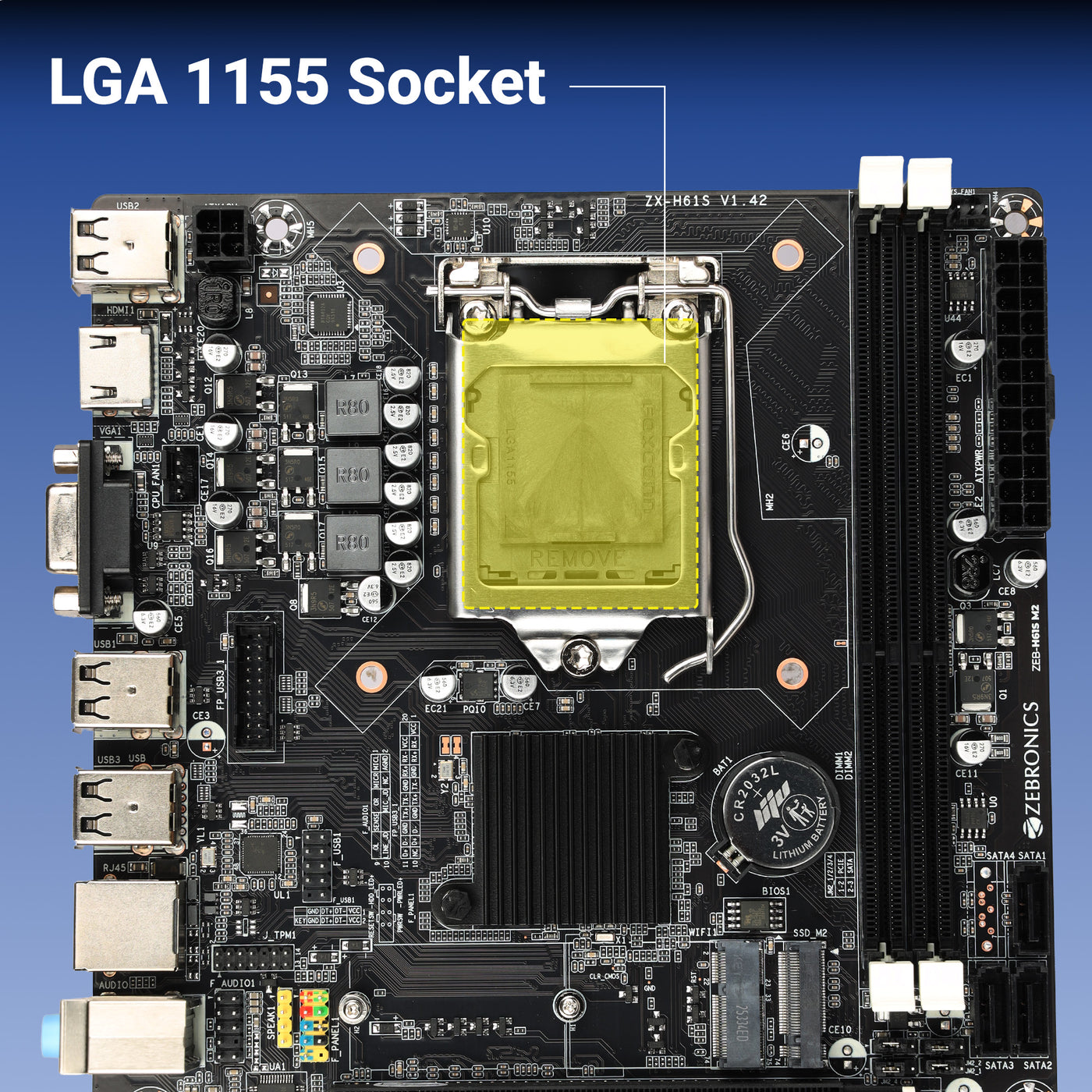Zebronics H61SM2 - LGA 1155 SOCKET