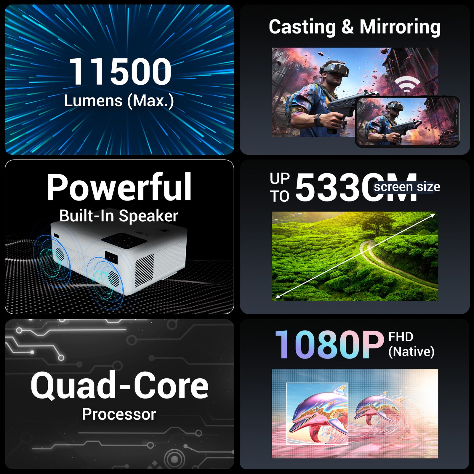 Zebronics PixaPlay 58 LED Projector