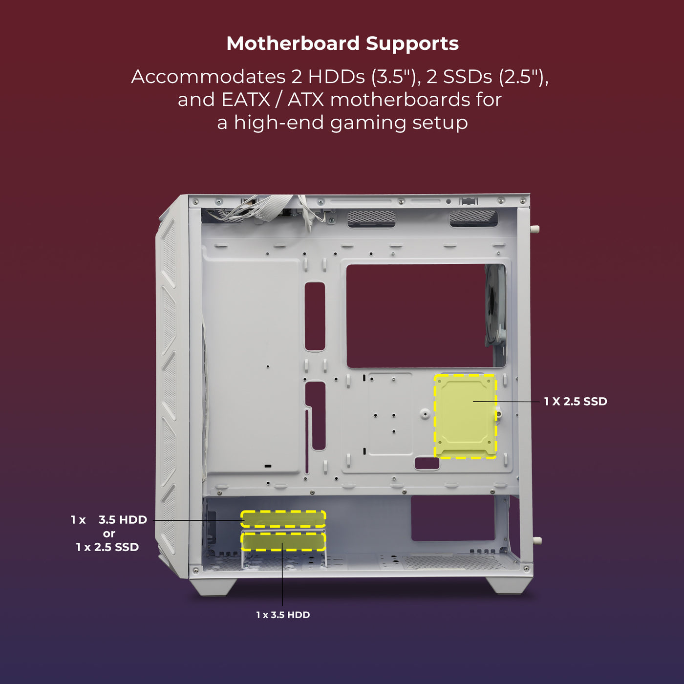 Zebronics Rogue W/B Premium Gaming Chassis