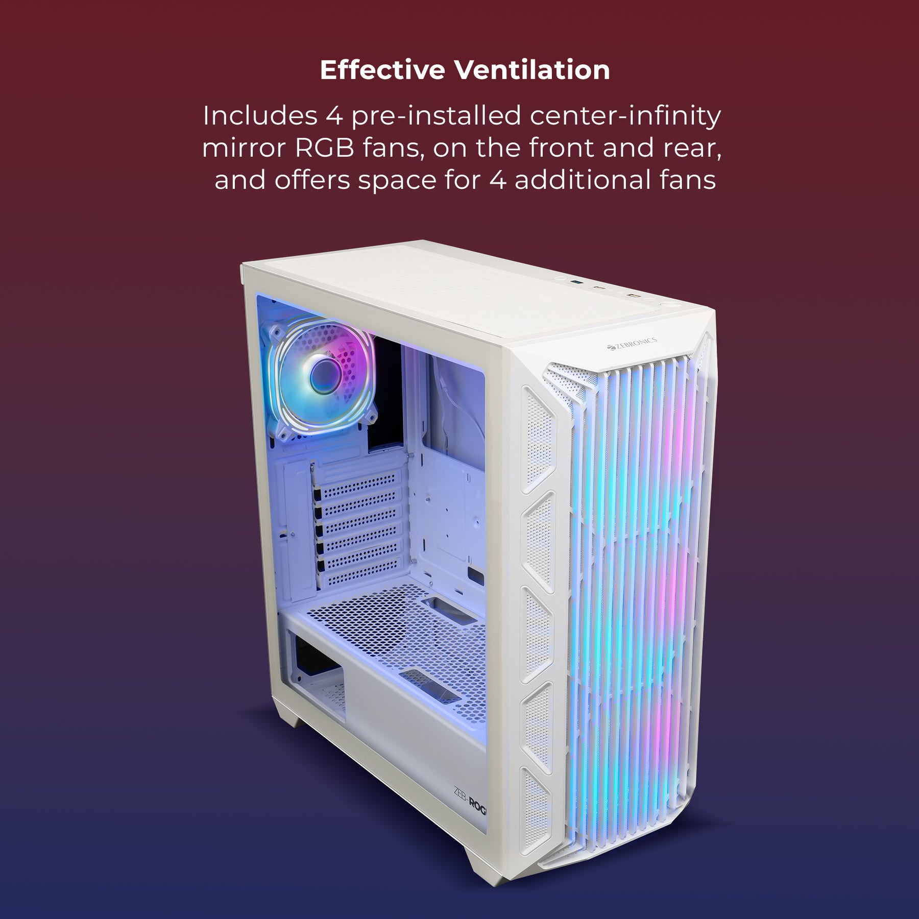 Zebronics Rogue W/B Premium Gaming Chassis