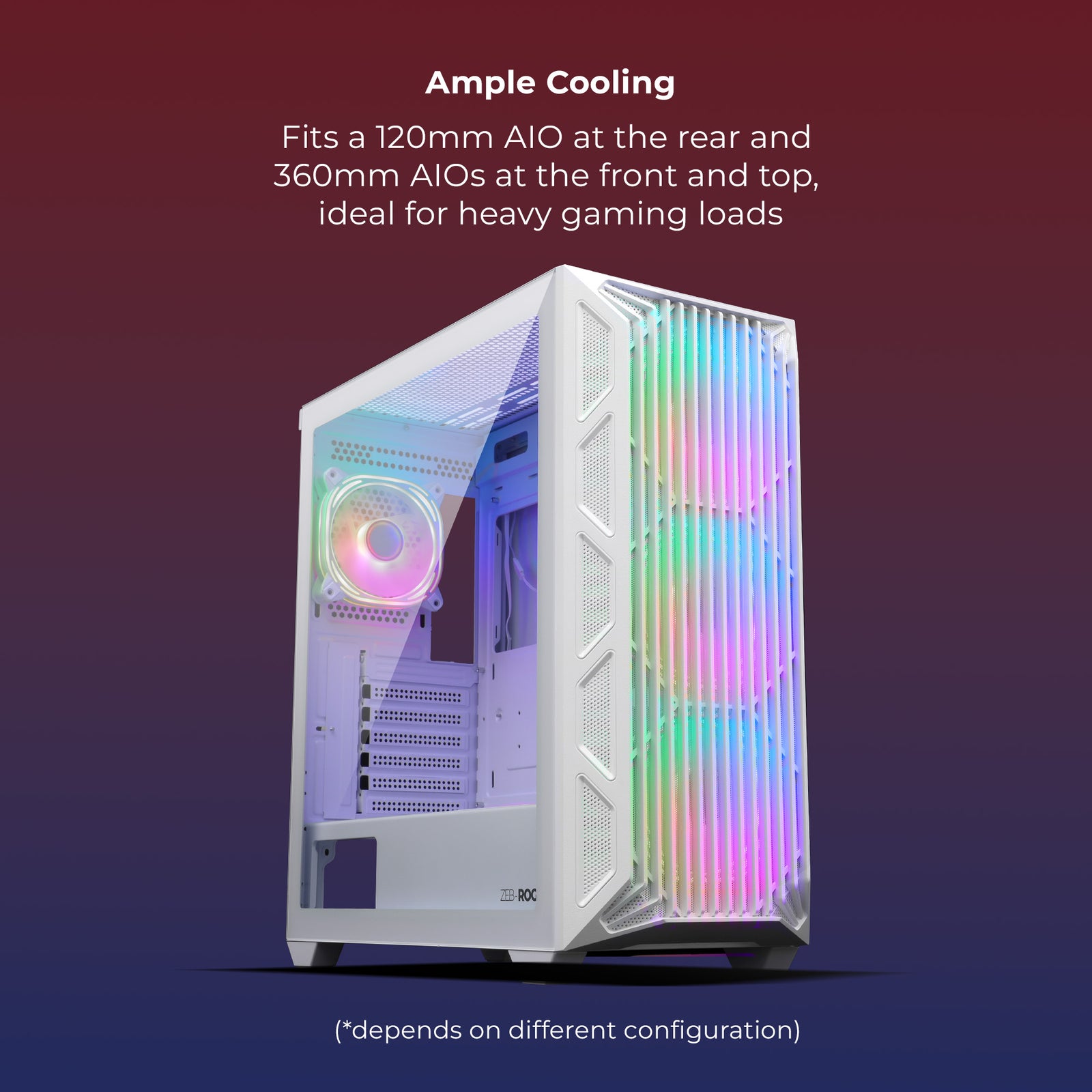 Zebronics Rogue W/B Premium Gaming Chassis