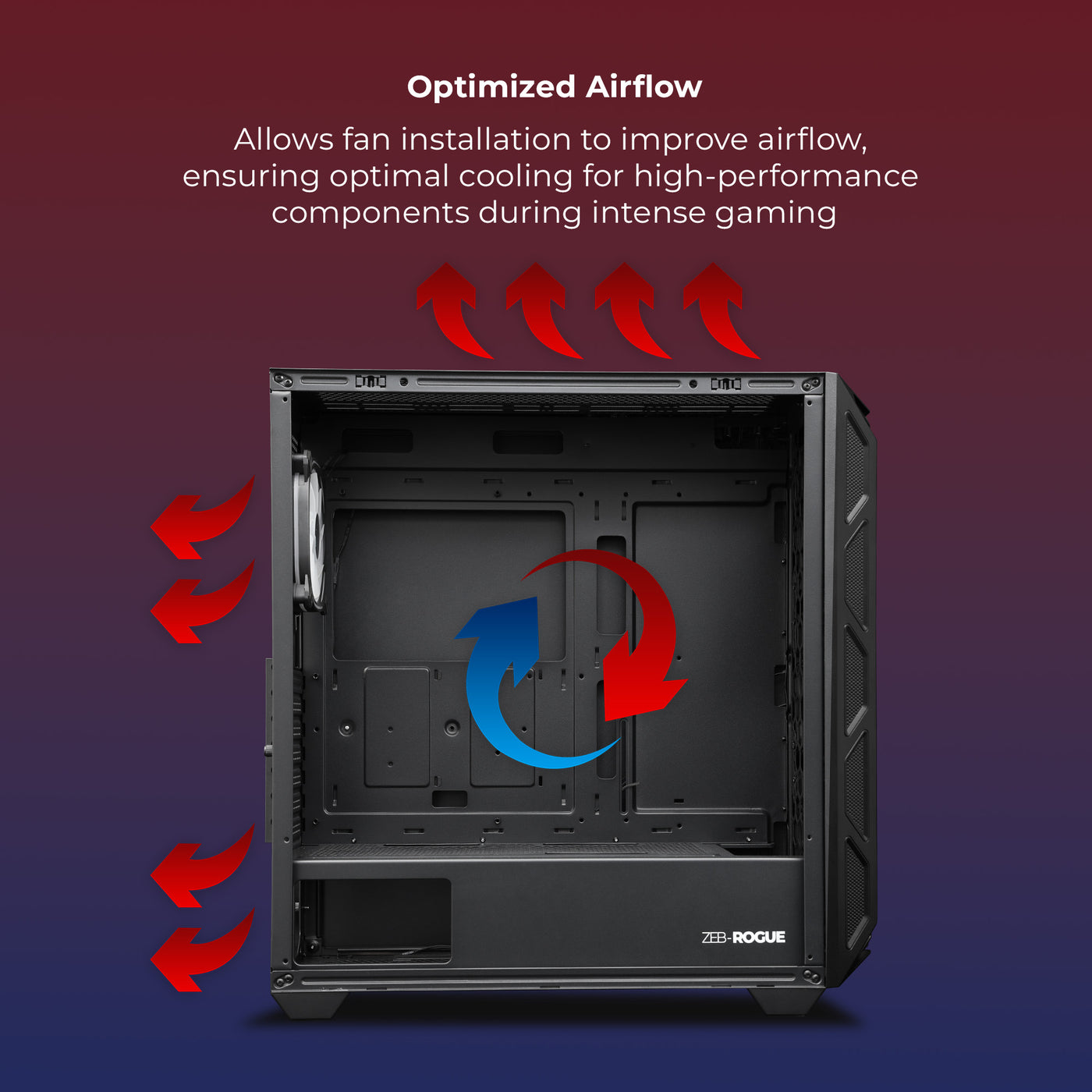 Zebronics Rogue W/B Premium Gaming Chassis