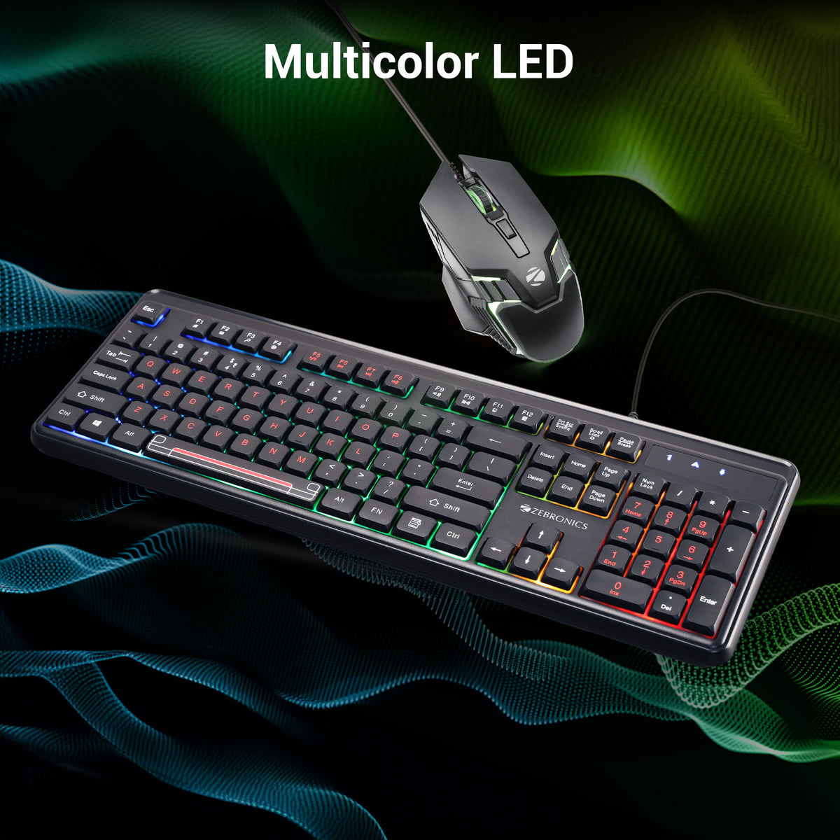 Zebronics Combat Multimedia keyboard and mouse combo