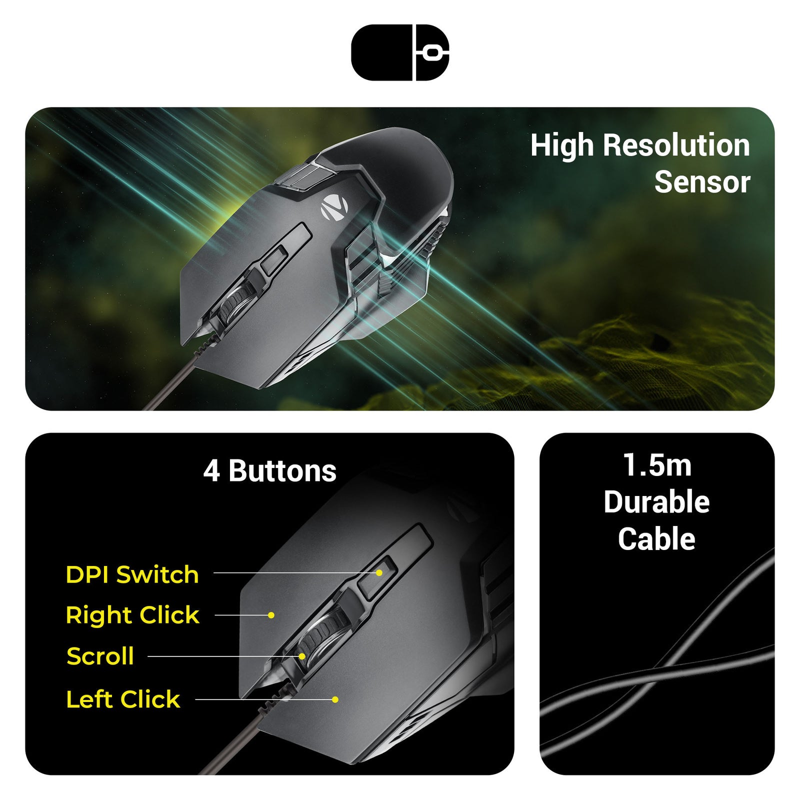 Zebronics Combat Multimedia keyboard and mouse combo