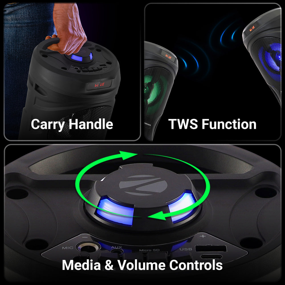 Zebronics County Pro 12 Portable Wireless Speaker