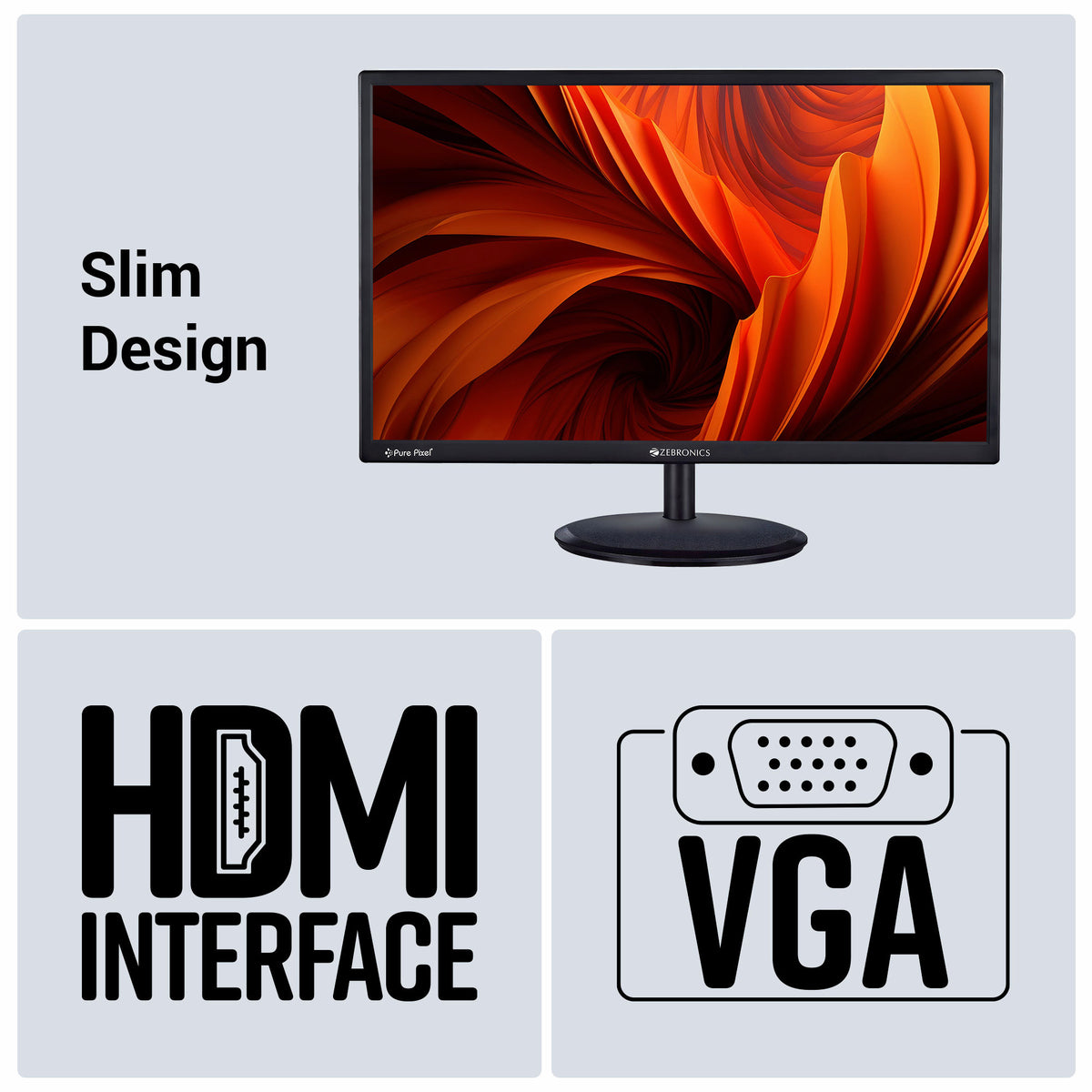 Zebronics PA124 (75Hz) LED Monitor