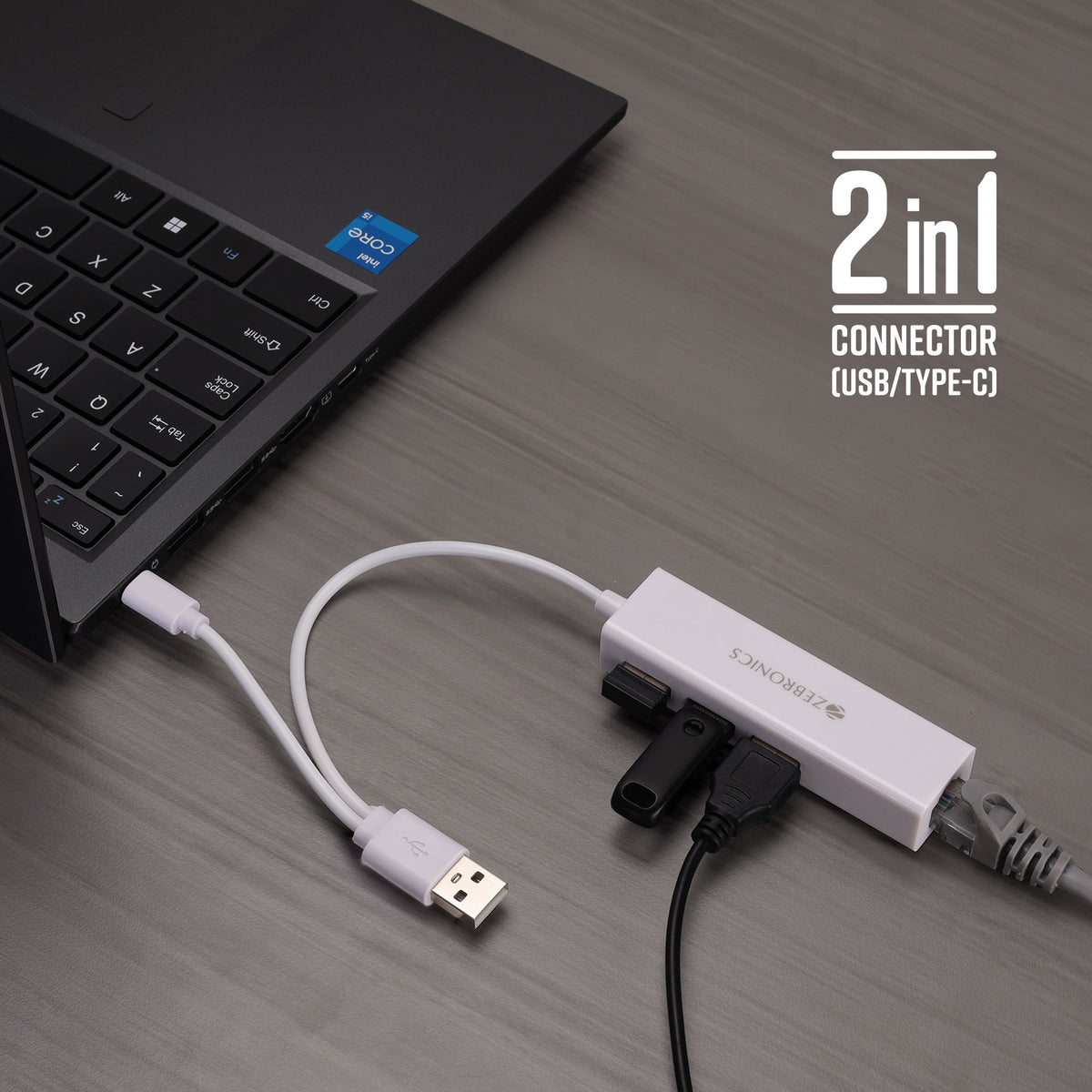 Zebronics TS200UR Multiport Hub
