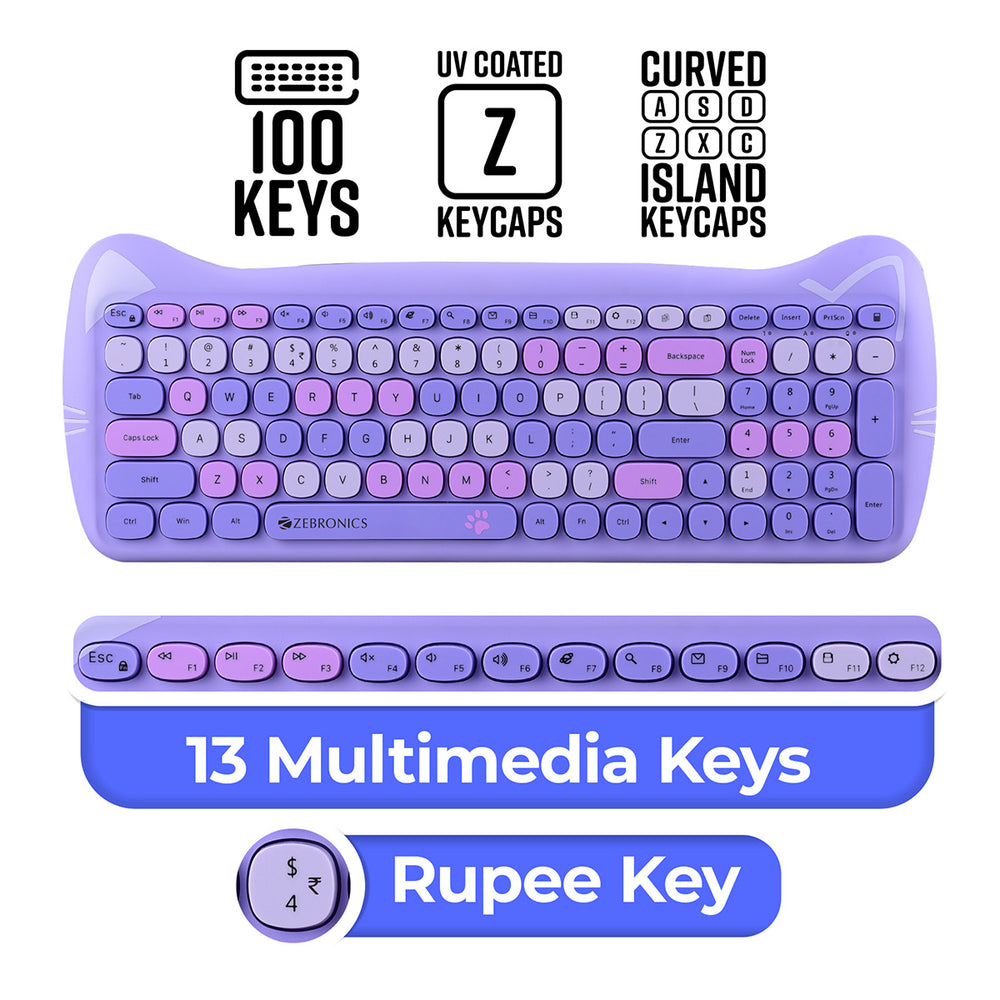 Zebronics Companion 303 Wireless Keyboard and mouse combo