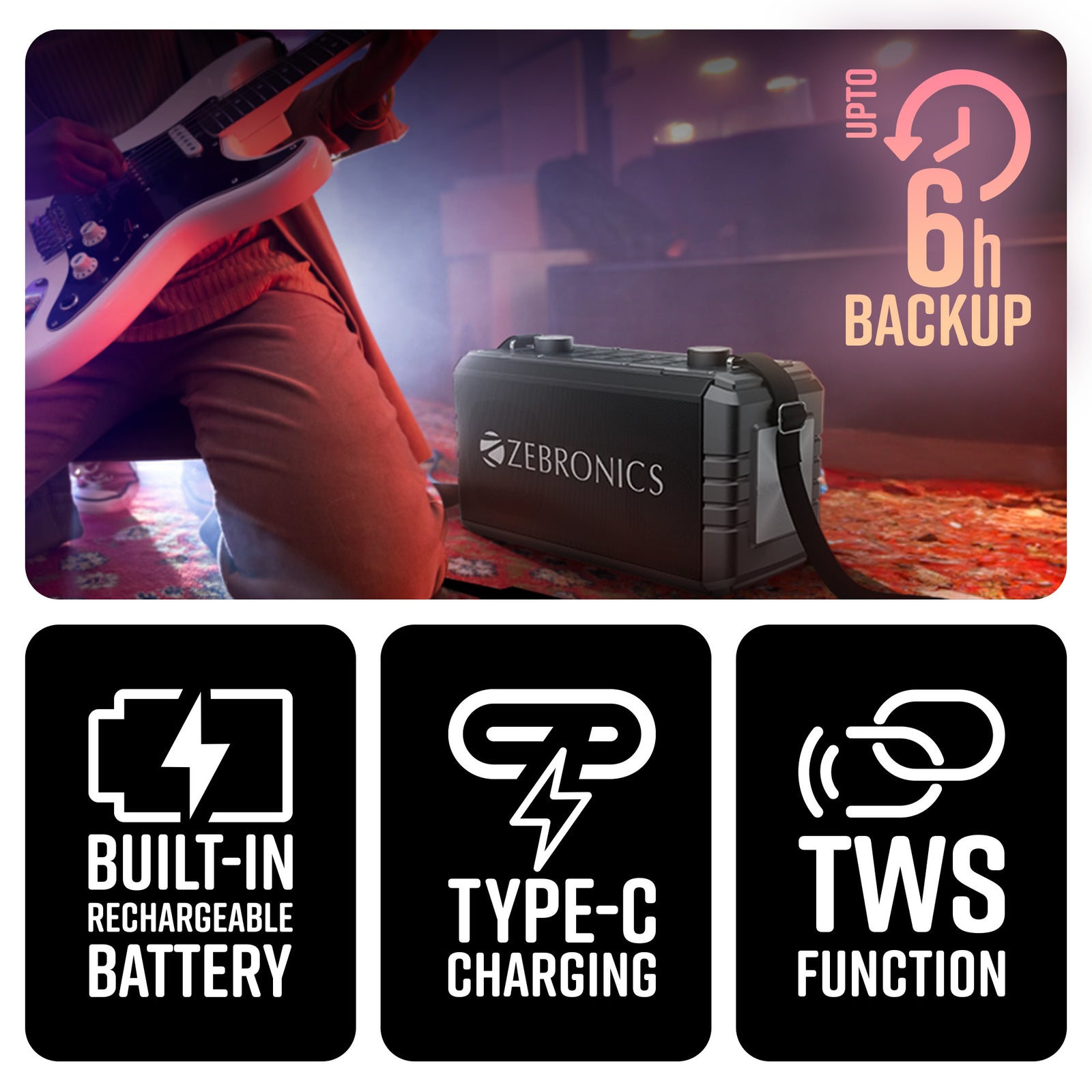 Zebronics Music Bomb 2 - Wireless Portable Speaker