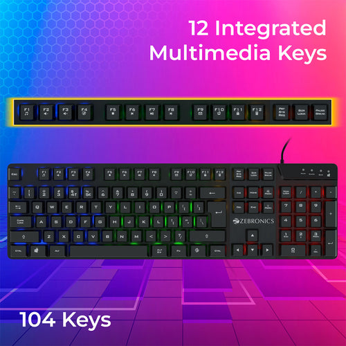 Zebronics War K Wired Gaming Keyboard