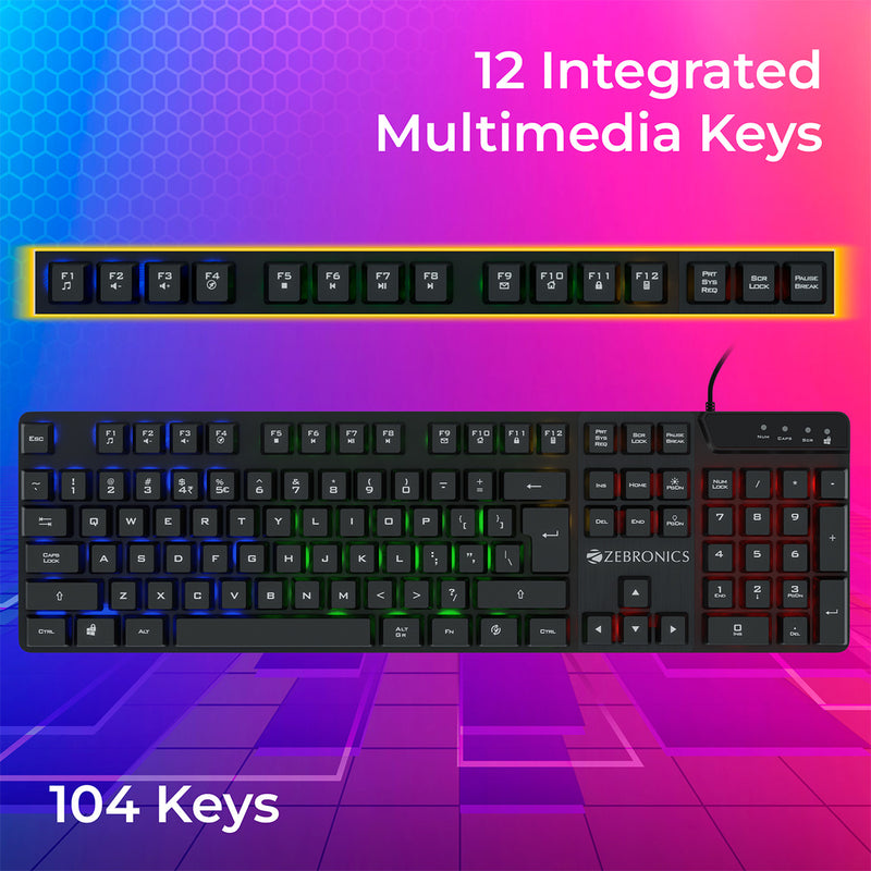 Zebronics War K Wired Gaming Keyboard