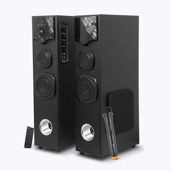 Zebronics BT 808 RUCF Tower Speaker - 100W, 3-way, karaoke