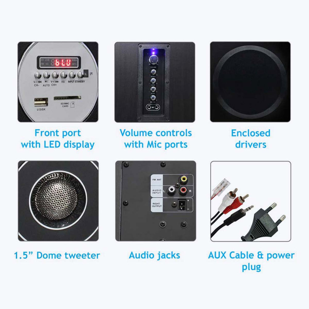 Zebronics BT 8500 RUCF Tower Speaker- 80W, 2.0ch, LED