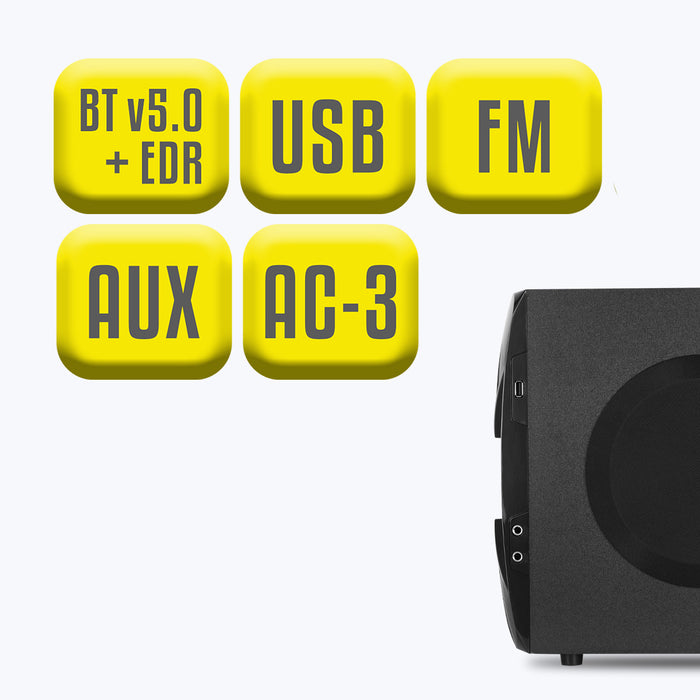 Zebronics BT8590RUCF speaker - 125W, 5.1ch, LED