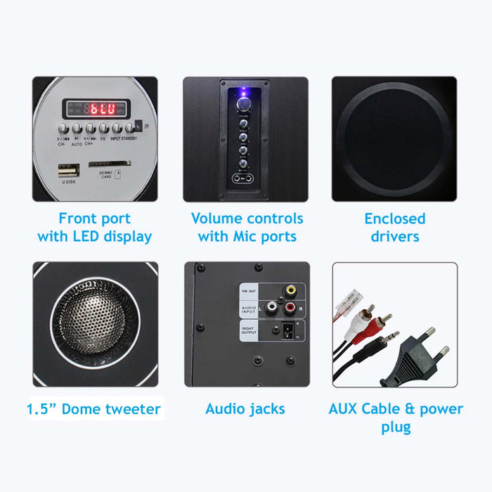 Zebronics BT 9500 RUCF Tower speaker - 100W, dual mic, 2.0