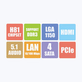 Zebronics H81 - 1150 Socket - Motherboard