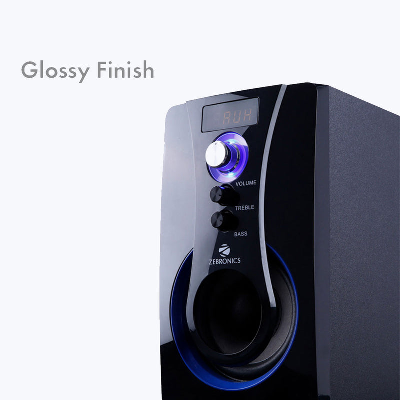 Zebronics BT2490RUCF 2.1ch Speaker - 34W, LED, FM