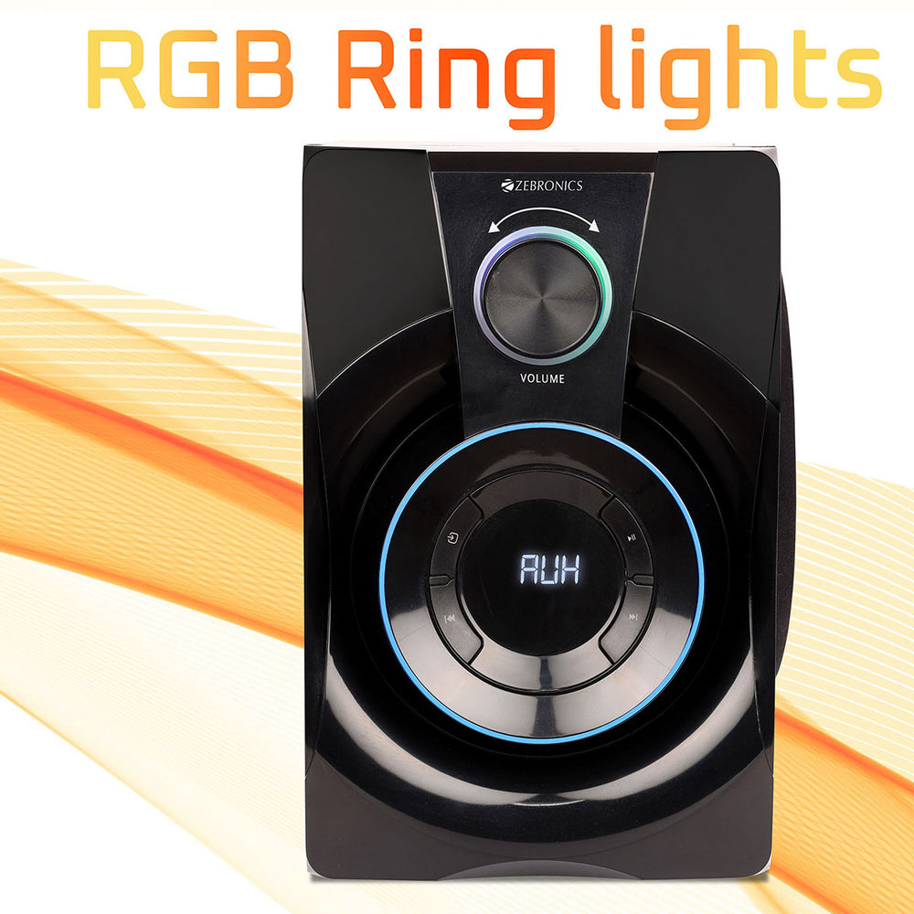 Zebronics Basso 100 4.1 Speaker - 78W, Ring LED lights, BT