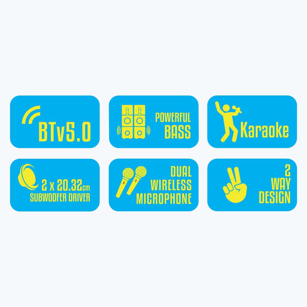 Zebronics Boost 500 Tower Speaker - 120W, dual mic, 2-way