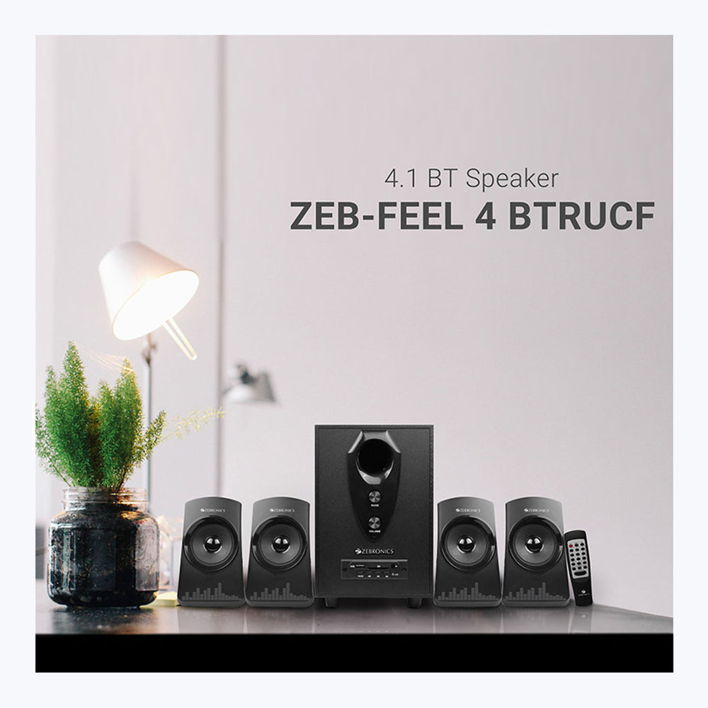 Zebronics Feel 4 BTRUCF 4.1 Speaker - 60W, 4.1ch, FM Radio
