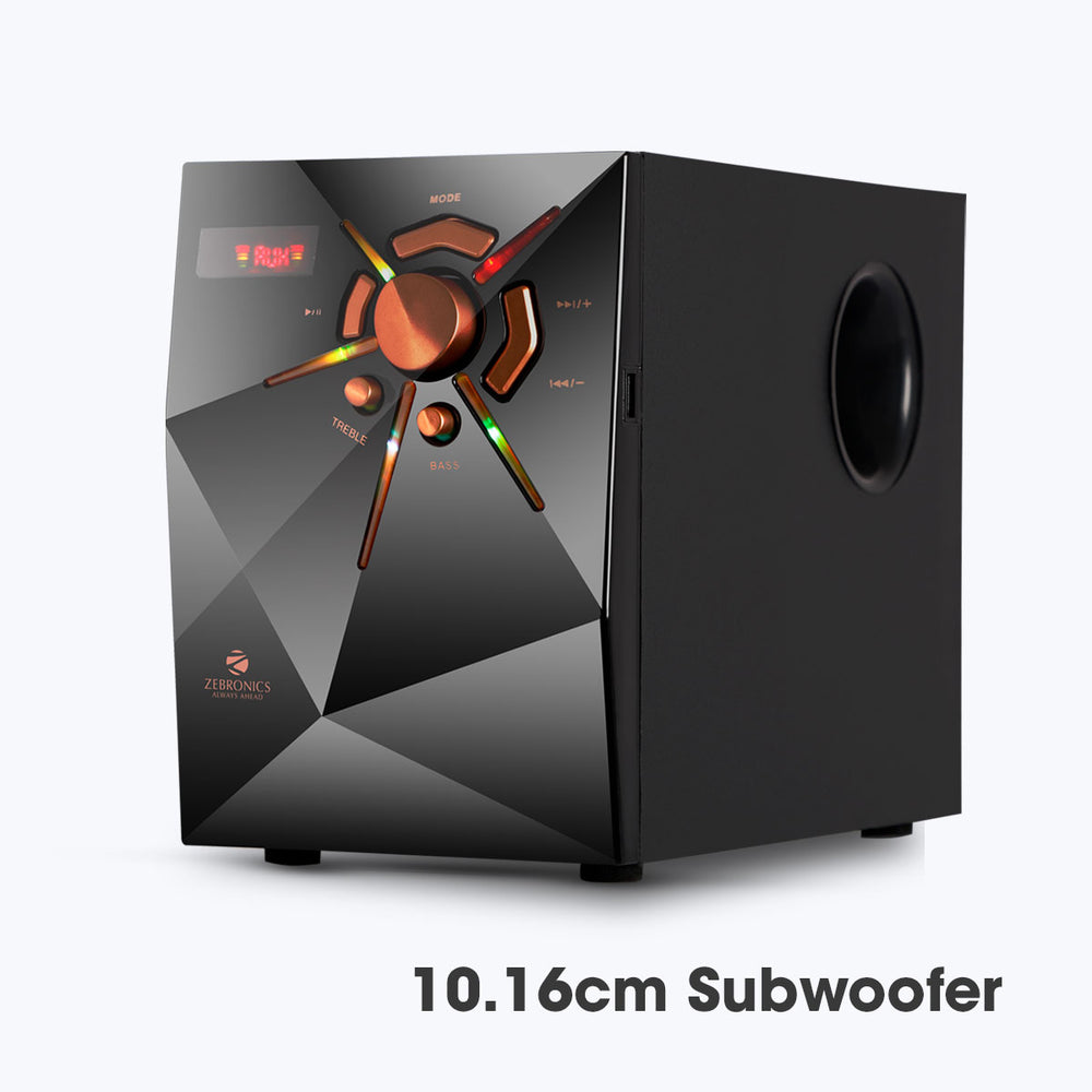 Zebronics Feel 5 Speaker - 80W, 5.1ch, RGB lights