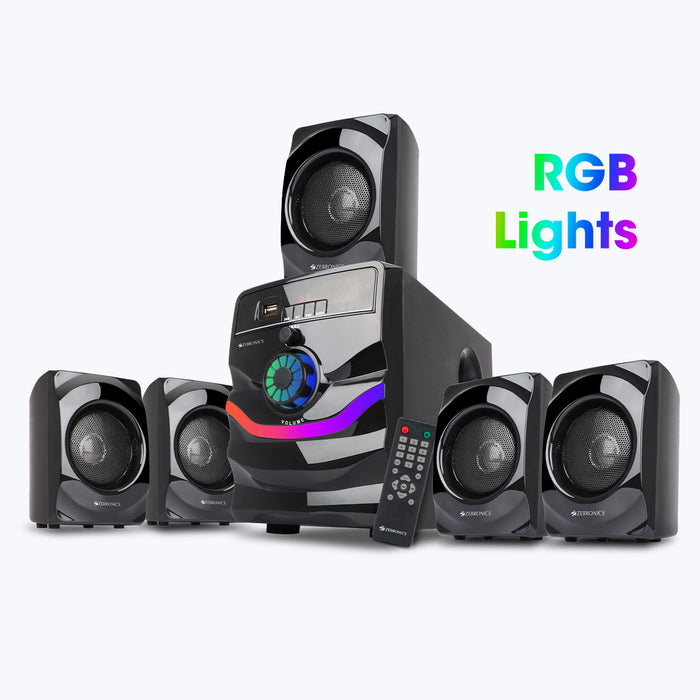 Zebronics Rainbow 100 Speaker - 80W, RGb lights, 5.1ch